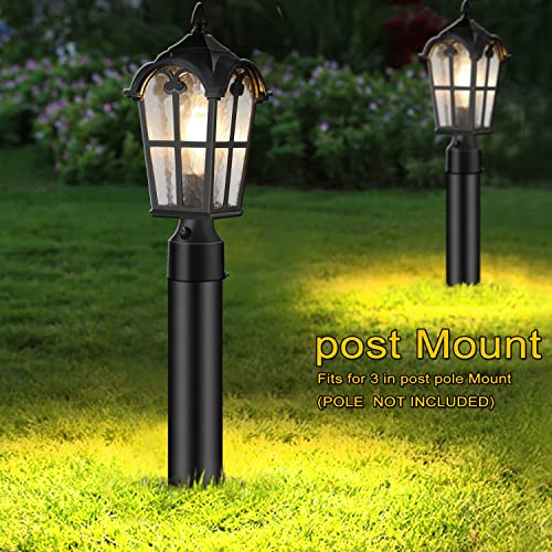 Dusk to Dawn Outdoor Lamp Post Lights Waterproof Exterior Pole Lantern Lighting Fixtures, ,deck post lights fence post lights garden post, Lamp Post Lantern Light Fixture, fence garden, driveway