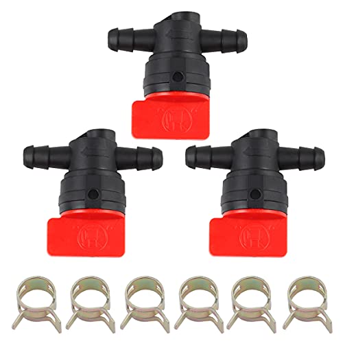 HIPA 494768 698183 Fuel Shut Off Valve with clamp for Murray Toro Lawn Tractor (Pack of 3 pieces)