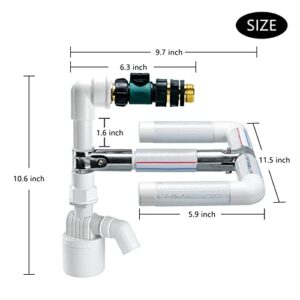 Pool Water Leveler, Briidea Automatical Water Level Controller, Pool Sentry with Two Kinds of 3/4'' Hose Connector for Flow Control, 0-110psi