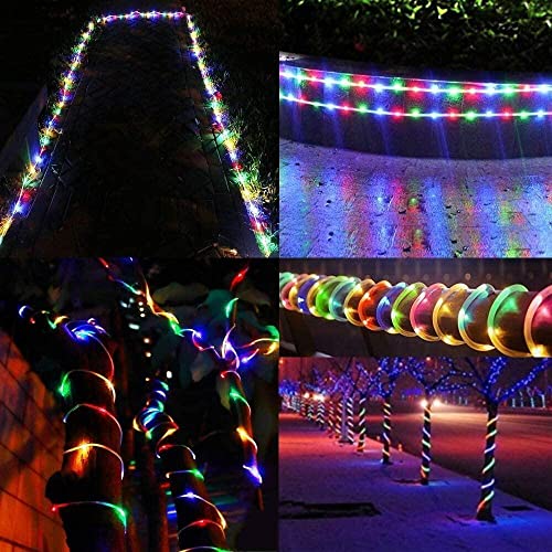 196ft 600 LED Rope Lights Outdoor Waterproof with Remote 60 Meters Solar Powered String Lights 8 Modes Super Long Fairy Light with Timer Solar Tube Lights for Garden Deck Patio Pool Weeding Yard Decor