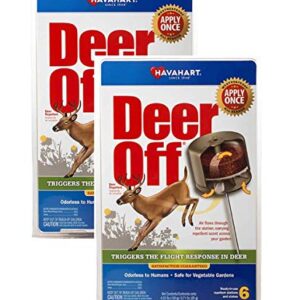 Havahart DO5600-B Deer Off Weatherproof Deer Repellent; Weatherproof; Odorless To Humans; Safe for Vegetable Gardens; Ready-To-Use; 6 Per Pack (Pack of 2)