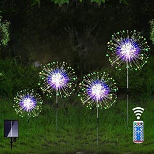 casavida firework light solar garden lights fairy twinkle lights 120led with remote decorative starbust lights for halloween patio party c