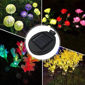 AQEENURA Solar Lantern Light Replacement Top,LED Solar Panel Lantern Lid Lights Replacement Part for Outdoor Flower DIY Solar Flower Lights Garden Patio Decor (2PCS)