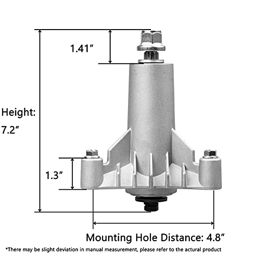 Fourtry 130794 Spindles Fit for Craftsman 42 inch Deck Mower - 137641 Spindle Assembly Fit for Poulan HU Sears Craftsman LT1000 LT2000 LTX1000 Riding Mower with 36" 38" 42" Cutting Deck