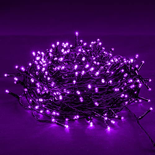 Dazzle Bright 240 LED Halloween String Lights, 78 FT Connectable Waterproof Fairy Lights with 8 Modes for Indoor Outdoor Party Yard Garden Christmas Decorations (Purple)