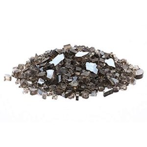 dragon glass 1/4″ reflective fire glass, 10 lb, bronze