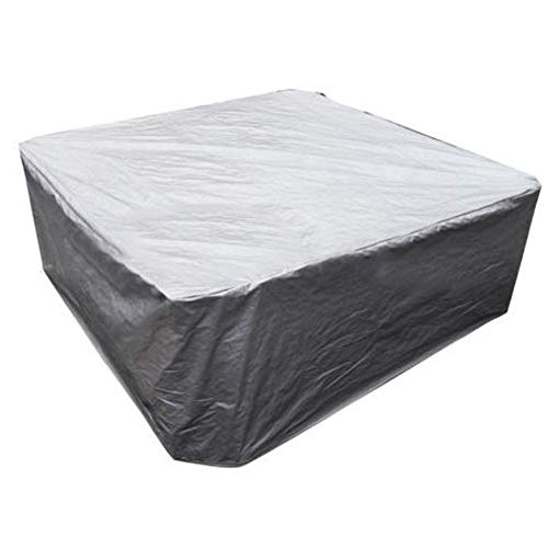 JJ yyds Universal Square Hot Tub Jacuzzi Spa Caps Cover Heavy Duty Waterproof Dustproof All-Weather Outdoor Garden Furniture Covers (Color : Light Grey, Specification : 244X244X90cm)