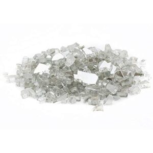 dragon glass dfg10-r09m reflective fireglass, 10 lb, crystal