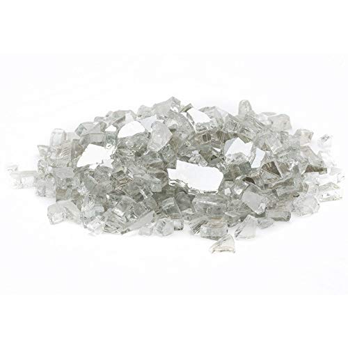 Dragon Glass DFG10-R09M Reflective Fireglass, 10 lb, Crystal