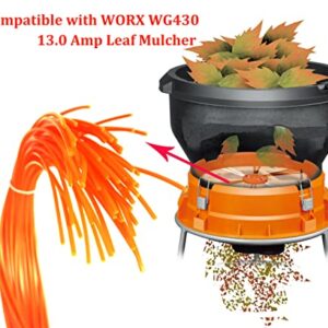 QUASION WA0050 Flex-A-Line 60-Pack 13.8" Replacement Line Compatible with Worx WG430 Electric Leaf Mulcher