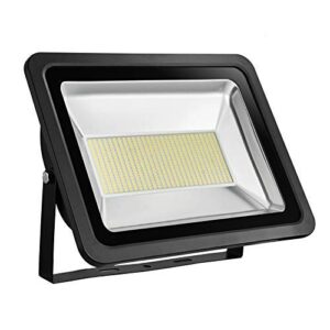 missbee super bright 200w led flood light, 22000lm outdoor landscape flood light, security light , 2800-3000k, work for garage, garden, lawn,yard and playground (warm white)