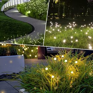 Blingstar Firefly Lights, 2Pack Plug in LED Starburst Swaying Lights, Outdoor Waterproof Garden Lights with 4 Lighting Modes, Dancing Fairy Lights for Yard Patio Pathway Decoration, Warm White