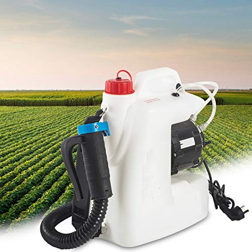 110V 12L Electric ULV Fogger Ultra Low Capacity Sprayer Mist Duster Cleaning Tool For Home And Garden (White, One Size)