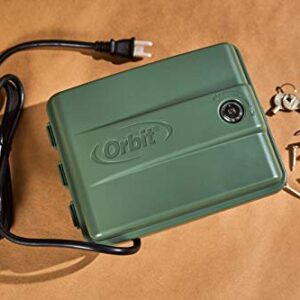 Orbit 57896 6-Station Outdoor Swing Panel Sprinkler System Timer , Green