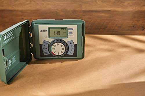 Orbit 57896 6-Station Outdoor Swing Panel Sprinkler System Timer , Green