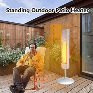 SUN RDPP 110v Outdoor Patio Heater, 1500w Electric Outdoor Heaters, 1s Fast Heating & IP65 Waterproof & Anti-Dump, for Garden Patio Garage Backyard