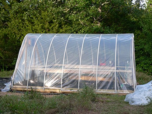 Agfabric 3.9Mil Plastic Covering Clear Polyethylene Greenhouse Film UV Resistant for Grow Tunnel and Garden Hoop, Plant Cover&Frost Blanket for Season Extension, 6x16ft