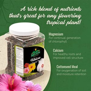 Nelson Plant Food - NutriStar Hibiscus Fertilizer - Outdoor and Indoor Plant Food - Tropical Hibiscus Fertilizer For All Flowering Tropical Plants