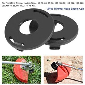 TOPINCN 2pcs Trimmer Head Spools Cap Cover Replacement Fit for 25-2 FS 44 55 80 83 85 90 100 110 120 130 Lawn Mower Accessory