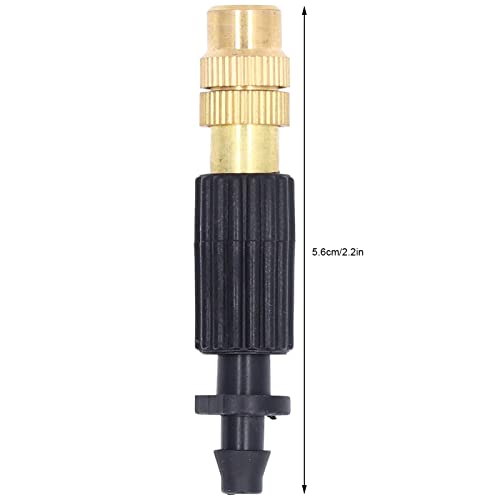 Atomizing Nozzle, Cooling Standard Size Brass Detachable Drip Irrigation Sprayer Humidification for Garden for 4/7mm Pipe