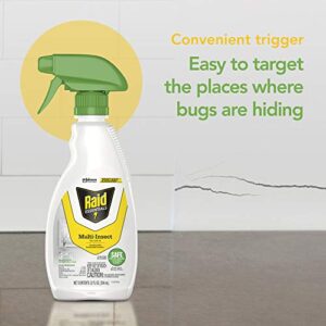 Raid Essentials Multi-Insect Killer Spray Bottle, Child & Pet Safe, for Indoor Use, 12 oz (Pack of 3)