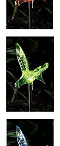 Solaration™ Black Pole Solar Garden Decor Hummingbird Stake Lights; 3 Packs in 1