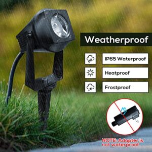 FMART LED Landscape Lights 3Wx5 Outdoor Landscape Spotlights, Landscape Lighting COB Waterproof Garden Pathway Lights Walls Trees Flags Spotlights with Spike Stand, 2700K Warm White, 5Pack, UL Plug