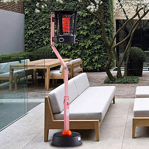 YAOJIA Outdoor Heaters Liftable Patio Heater, Commercial Outdoor Propane Gas Heater, Quiet & Fast Heat Garden Heating Lamp, Height Adjustable Heating Stove