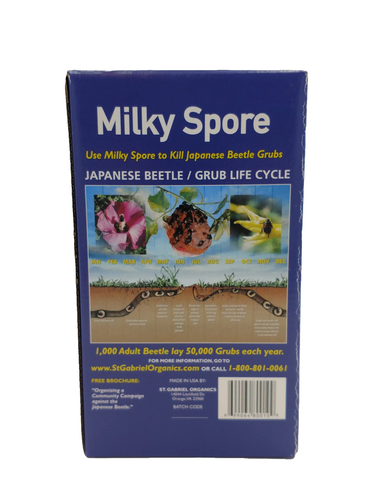 St. Gabriel Organics 80010-9 Milky Spore Powder, 10-Ounce