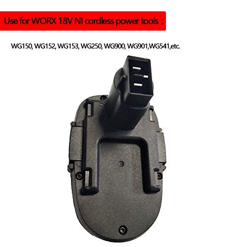 WA1820 for Worx Adapter 18/20V Li-ion Battery to 18V NI Cordless Power Tool WA3127 WA3152 WG150 WG152 WG250 WG541 WG900 WG901（not Battery）