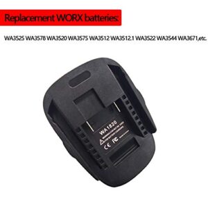 WA1820 for Worx Adapter 18/20V Li-ion Battery to 18V NI Cordless Power Tool WA3127 WA3152 WG150 WG152 WG250 WG541 WG900 WG901（not Battery）