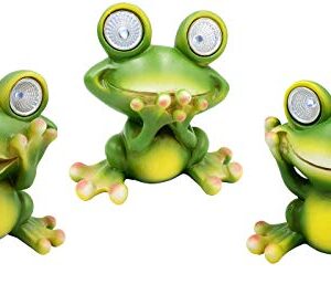 TIBLEN Solar Powered Frog Outdoor LED Garden Light Decor (See - NO)