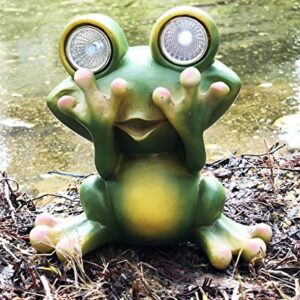 TIBLEN Solar Powered Frog Outdoor LED Garden Light Decor (See - NO)