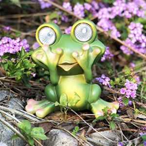 TIBLEN Solar Powered Frog Outdoor LED Garden Light Decor (See - NO)