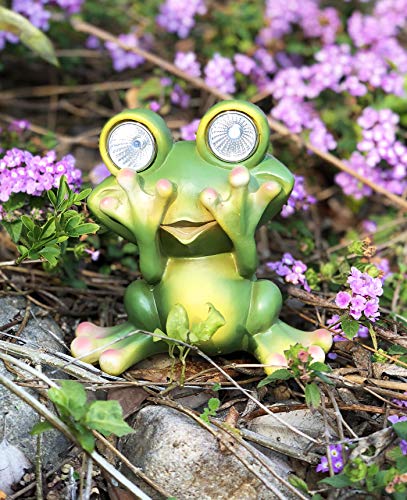 TIBLEN Solar Powered Frog Outdoor LED Garden Light Decor (See - NO)