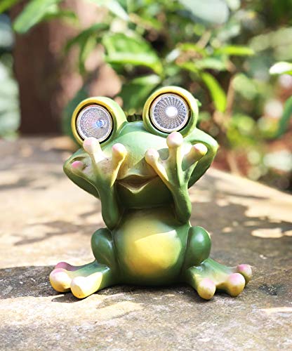 TIBLEN Solar Powered Frog Outdoor LED Garden Light Decor (See - NO)