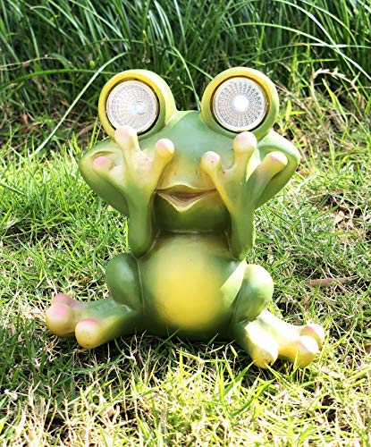 TIBLEN Solar Powered Frog Outdoor LED Garden Light Decor (See - NO)