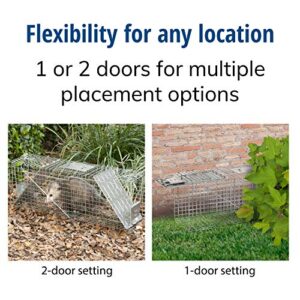 Havahart 1045SR Large 2-Door Humane Catch and Release Live Animal Trap for Armadillos, Beavers, Bobcats, Small Dogs, Cats, Foxes, Groundhogs, Nutria, Opossums, Raccoons, and Similar-Sized Animals