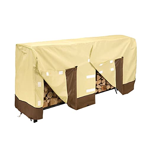 DDSS Outdoor Log Storage Rack Cover, Waterproof Log Rack Cover 600d Oxford Fabric,Garden Furniture Covers, Thickened Camping Canvas Tarp.