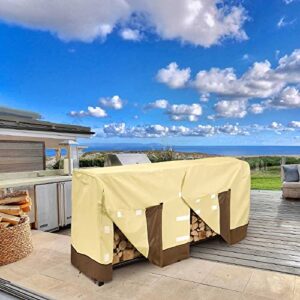 DDSS Outdoor Log Storage Rack Cover, Waterproof Log Rack Cover 600d Oxford Fabric,Garden Furniture Covers, Thickened Camping Canvas Tarp.