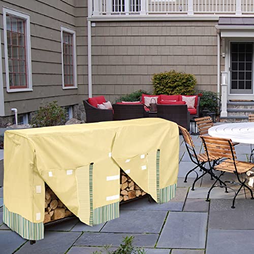 DDSS Outdoor Log Storage Rack Cover, Waterproof Log Rack Cover 600d Oxford Fabric,Garden Furniture Covers, Thickened Camping Canvas Tarp.