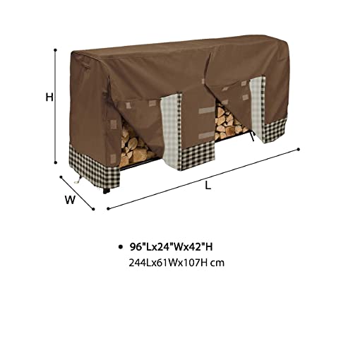 DDSS Outdoor Log Storage Rack Cover, Waterproof Log Rack Cover 600d Oxford Fabric,Garden Furniture Covers, Thickened Camping Canvas Tarp.