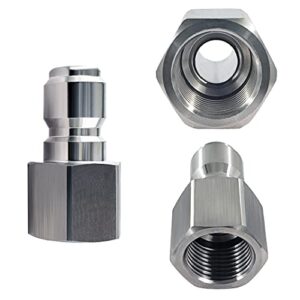 Ultimate Washer 3/8" Quick Connect Pressure Washer Male and Female Hose Adapter Set (1), Max Pressure 5000 PSI Rating, Stainless Steel