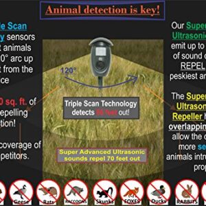 Cleanrth TSAR550 Super Advanced Ultrasonic Animal Repeller w/Triple Scan Technology