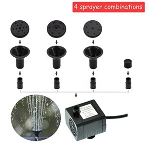 Lewisia 5W Solar Fountain Pump for Pool Koi Pond Bird Bath Garden Decoration Submersible Water Pump Kit