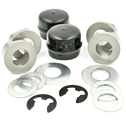 HD Switch Front Wheel Bearing Bushing & Hardware Rebuild Kit Replaces Husqvarna Craftsman AYP Poulan Huskee Weed Eater Roper Ryobi 532124959 532009040 583652701 106732X613 491334MA Lawn Mower Tractor