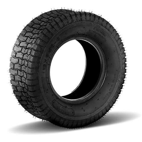 MOTORHOT 2Pcs Lawn Mower Turf Tires 16x6.50-8 Tractor Turf Garden Golf Cart Tires 16x6.50x8 4PR Tubeless