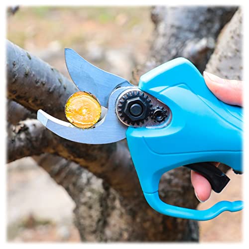 Cordless Pruning Shears Electric Pruning Scissors Electric Pruner, 1/2/3pcs Battery, 2-3 Working Hours Per Battery, 1.1 Inch Cutting Diameter, For Lawn And Garden Landscaping ( Size : With Two Batteri