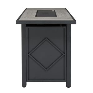 YUFUDE Propane Fire Pit 50,000 BTU Gas Fire Pit Table with Ceramic Tile Tabletop, Rectangle Gas Firepit Table for Garden/Patio