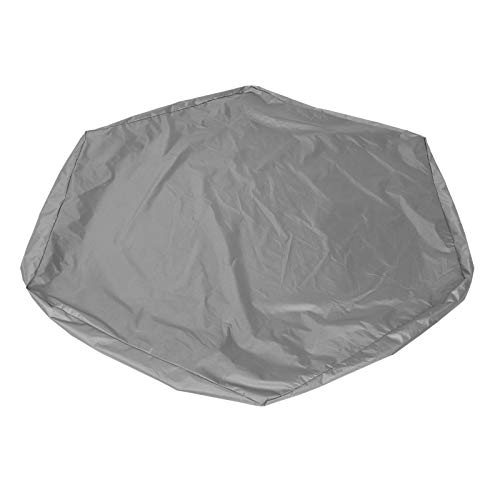 Hztyyier Sand Pit Cover Hexagonal Design Garden Sunblock Shade Cloth Cover for Household Bathing Pool Courtyard Yard (Gray)